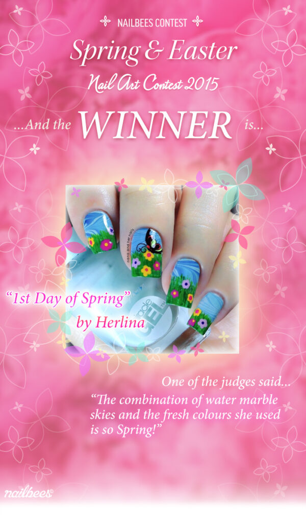 Spring Nail Art Contest 2015 Winner - nailbees
