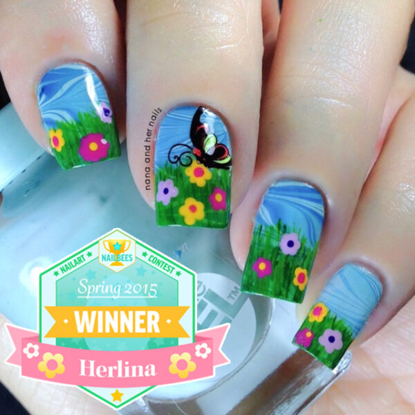 Spring Nail Art Contest 2015 Winner - nailbees