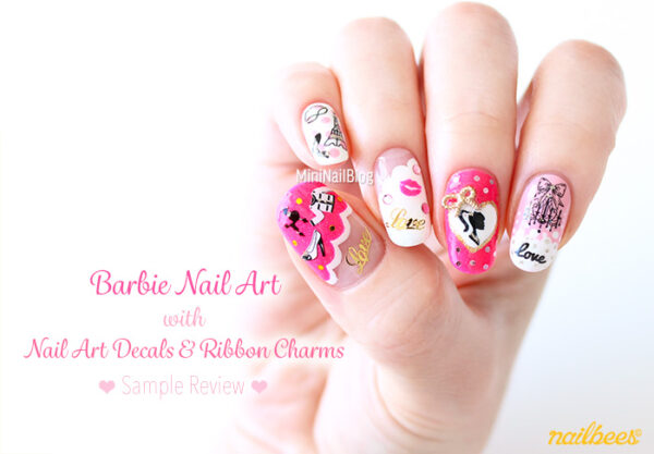 Barbie Nail Art with Decals - nailbees