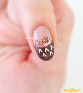 Hedgehog Nail Art - nailbees